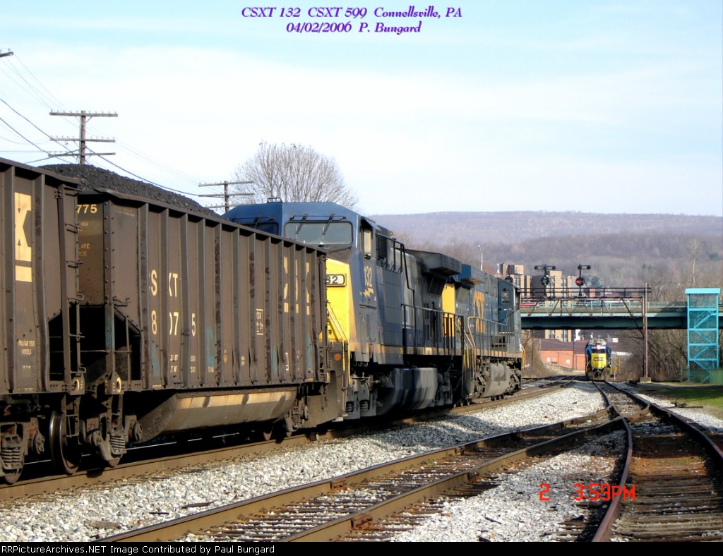 CSX 132 AC44CW CSXT 599 AC44CW 04/02/2006